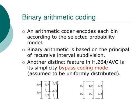 ppt context based adaptive binary arithmetic coding in the h 264 avc video compression