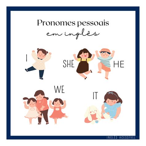 Arquivo de pronomes pessoais Inglês Acessível