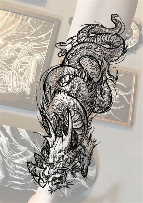 Pin By Tattoo On R Ng In Dragon Tattoo Designs Japanese Dragon