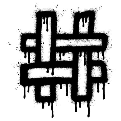 Premium Vector Spray Painted Graffiti Hashtag Icon Sprayed Isolated