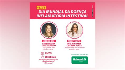 No dia Mundial da Doença Inflamatória Intestinal você vai ver uma live