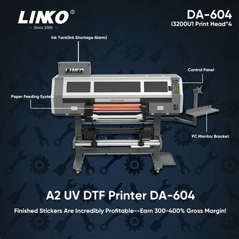 Linko A Uv Dtf Sticker Printer I U Print Head High Efficiency All
