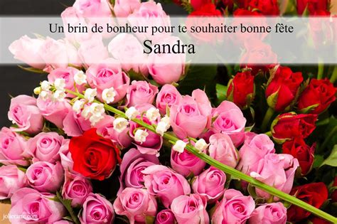 Cartes virtuelles bonne fête Sandra