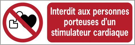 Panneaux ISO 7010 Horizontaux Interdit Aux Personnes Porteuses Dun