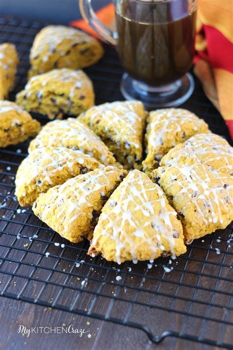 Pumpkin Oatmeal Chocolate Chip Scones My Kitchen Craze