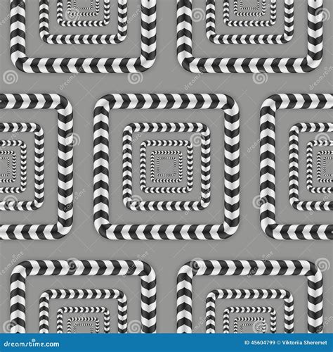 Optical Illusion Vector Seamless Pattern Stock Vector Illustration