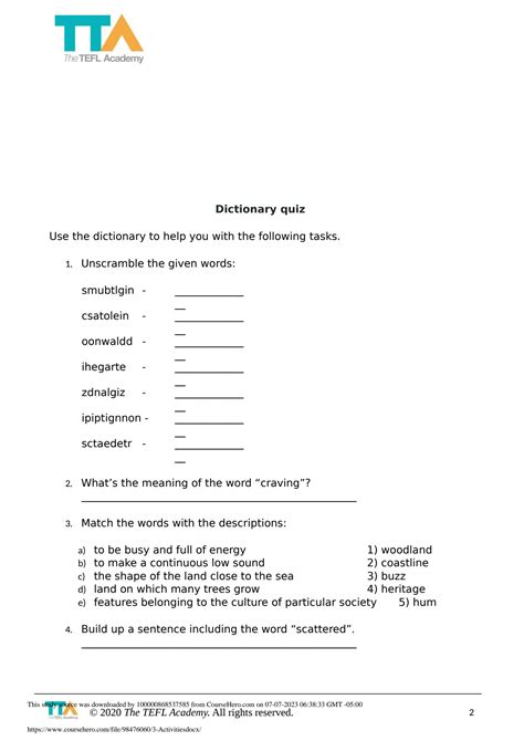 SOLUTION Tefl Academy Assignment C Part 2 Ii Studypool