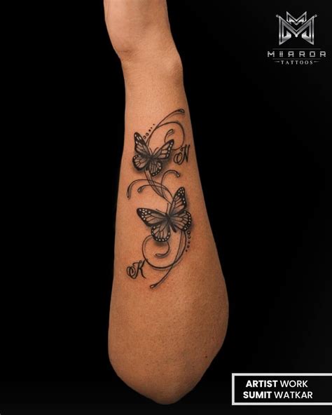 Butterfly Tattoos On Forearm