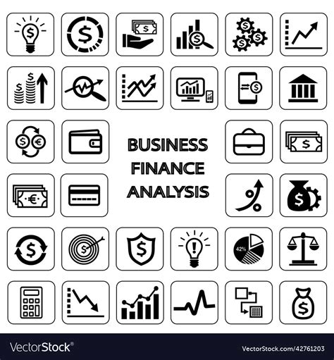 Business Icons Royalty Free Vector Image VectorStock