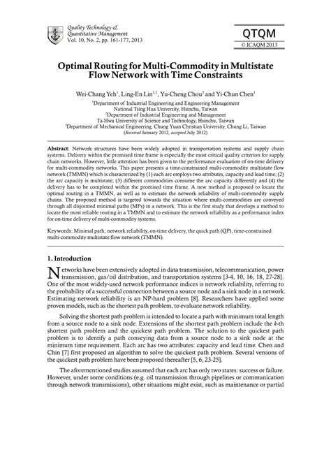 pdf optimal routing for multi commodity in multistate flow network with time constraints