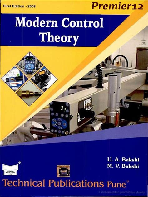 book modern control theory u a bakshi pdf matrix mathematics control theory