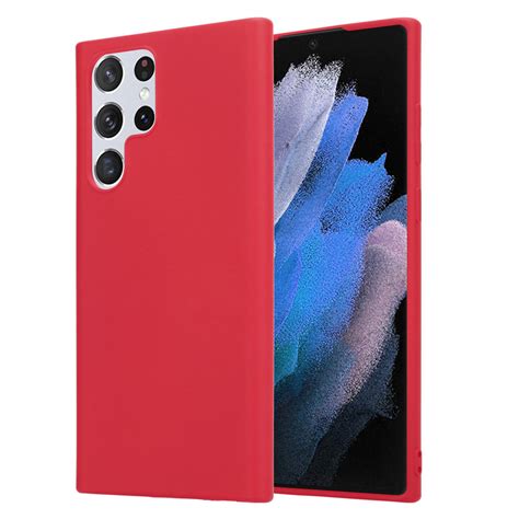 Siliconen Hoesje Geschikt Voor Samsung Galaxy S22 Ultra Rood