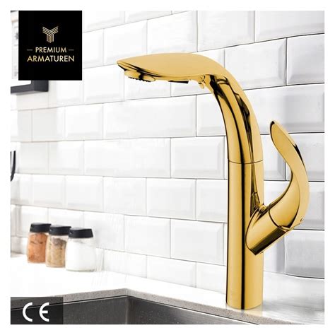Bateria Kuchenna zlewozmywakowa złota Snake