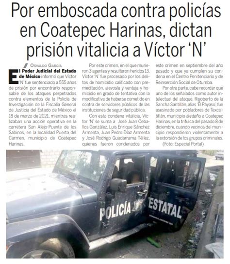 Sentencia A A Os De Prisi N A Sujeto Involucrado En Ataque A