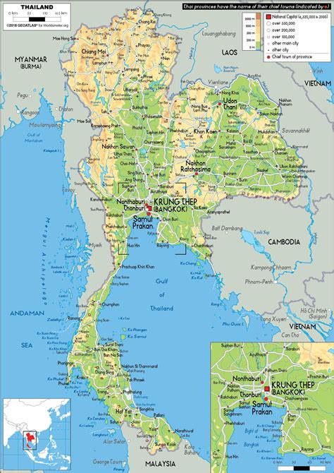 Karta Trat Thailand Karta