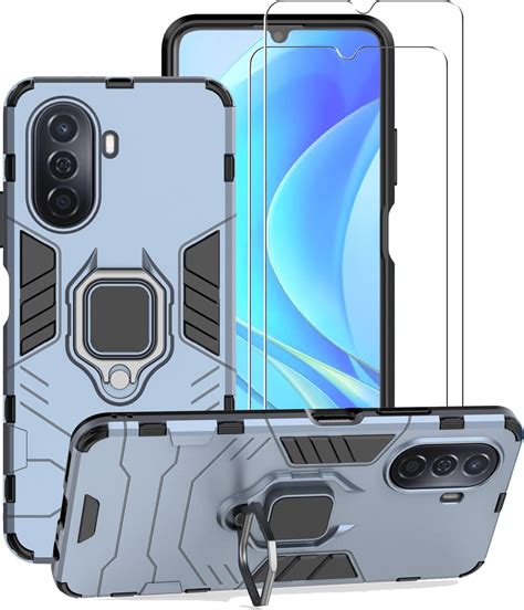 ZMONE Funda Para Huawei Nova Y70 Case Mica De Vidrio Cristal Templado