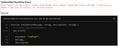 reactjs antd notification in context not opening stack overflow