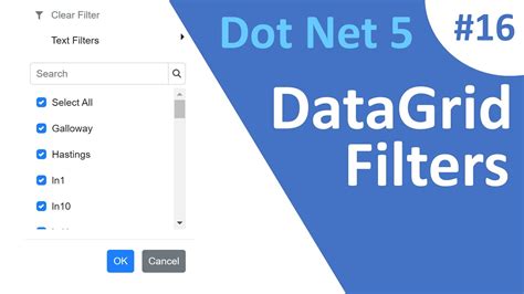 ASP NET Core Blazor Datagrid Filters YouTube