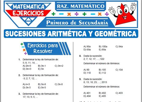 Ejercicios De Sucesiones Para Primero De Secundaria Recursos 2020 Como