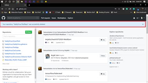 how to delete a repository and branch in github