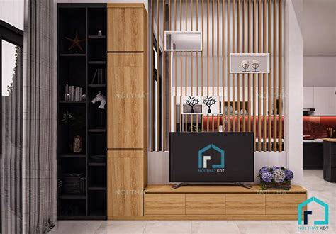 Xem ngay 25 Mẫu kệ tivi kết hợp vách ngăn phòng khách đẹp hiện đại