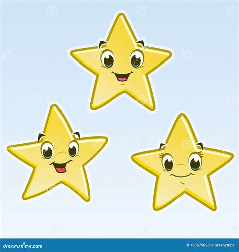 Estrelas Pequenas Dos Desenhos Animados Ilustra O Do Vetor
