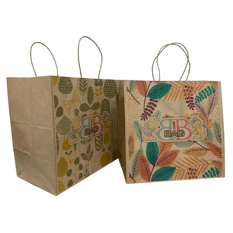 100 Sacolas Personalizadas Papel Kraft Alça Torcida 31x31x19