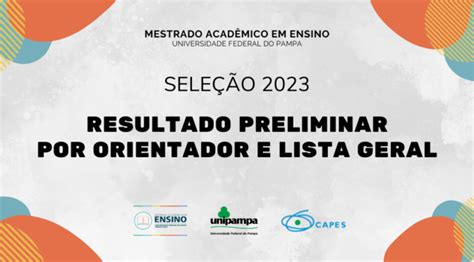 PPG torna público o resultado preliminar da Seleção 2023