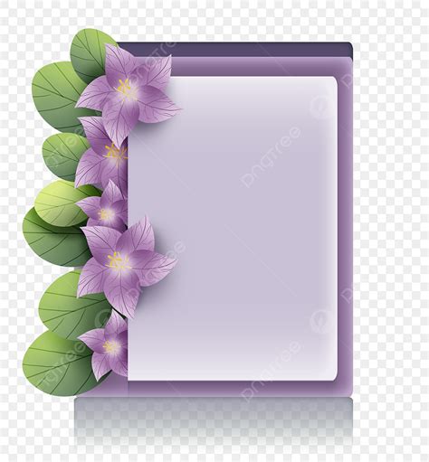รปLeaves Spring Spring Floral Text Box PNG Purple Spring Purple