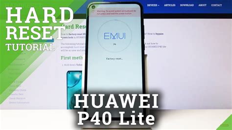 Hard Reset Huawei P40 Lite Bypass Screen Lock By Recovery Mode