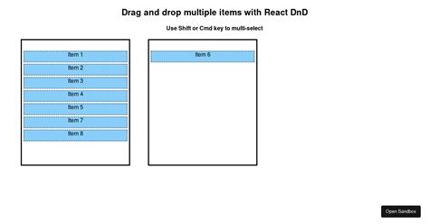 React Draggable Multi Select Examples Codesandbox