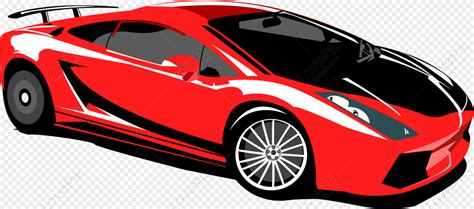 Vehicle Red Sports Car Vector Element Material Material Car Material