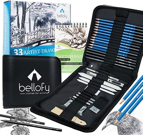 Amazon Bellofy Kit De Arte Profesional De 33 Piezas Kit De