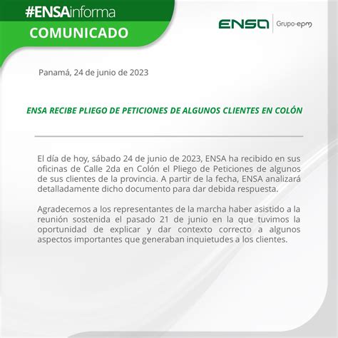 ENSA Grupo EPM On Twitter ENSAinforma