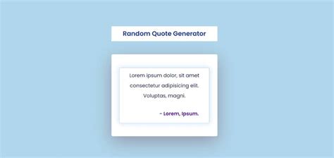 Random Quote Generator Using JavaScript CSS