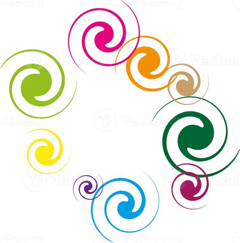 Multicolored Twisted Spirals 9827541 PNG