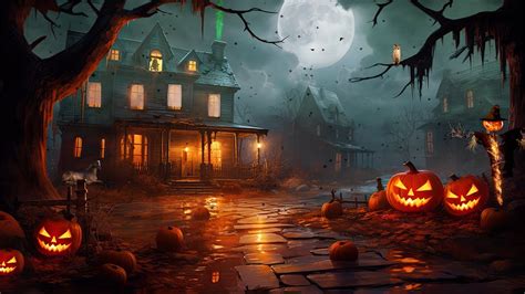 Relaxing Haunted House Halloween Ambience With Spooky White Noise