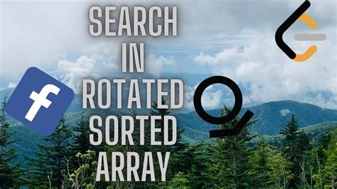 search in rotated sorted array using pointers facebook interview problem leetcode 33 youtube