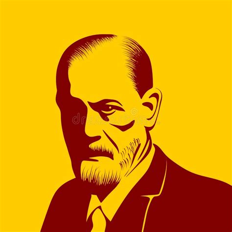 Retrato De Sigmund Freud Vector Ilustración del Vector Ilustración