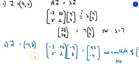 linear algebra sec 7 1 intro to eigenvalues youtube