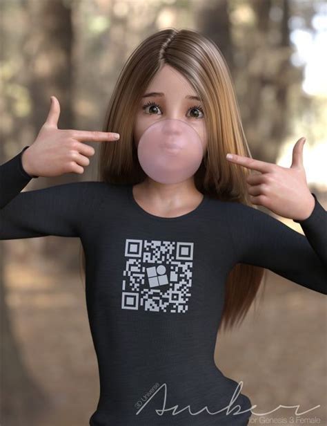 Amber Character And Hair For Genesis 3 Female S 3D Character