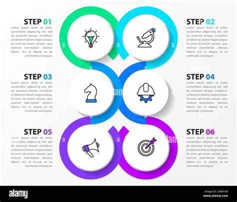 Infographic Template With Icons And 6 Options Or Steps Circle Can Be