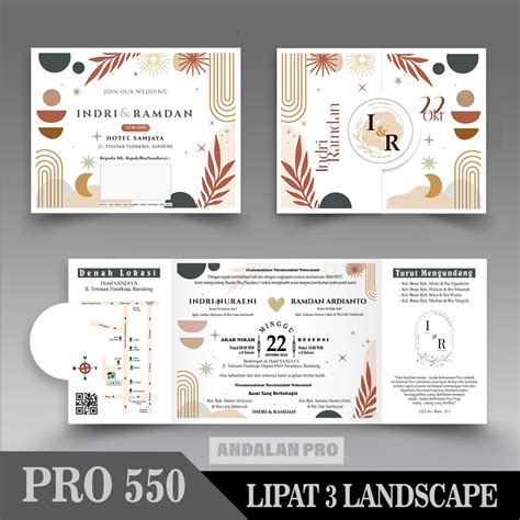 Jual PRO 550 LIPAT 3 Landscape Tanpa Foto Bahan Jasmine Tik 200 GSM