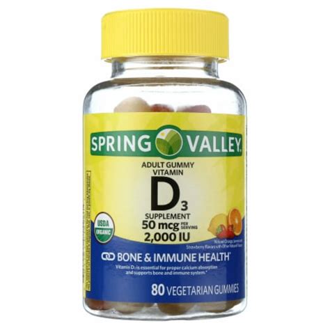Spring Valley Vitamin D3 Gummy 2000 Iu 80 Count 80 Gummies QFC