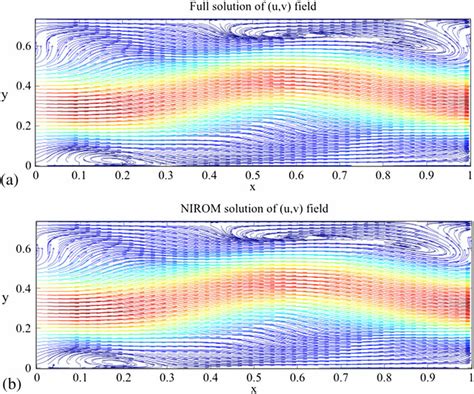 a full solution of u v field b nonintrusive reduced order model download scientific