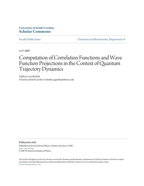 pdf computation of correlation functions and wave function projections in the context of