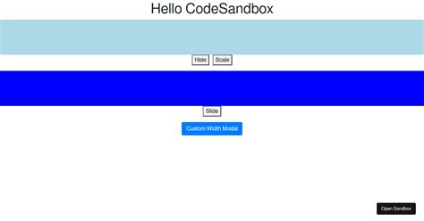Animation Reactjs Codesandbox