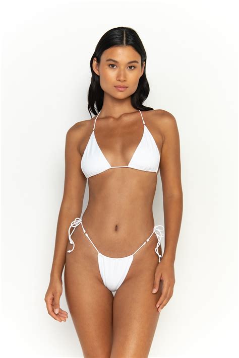 So Chic Side Tie Bikini Briefs White Gooseberry Gooseberry Intimates