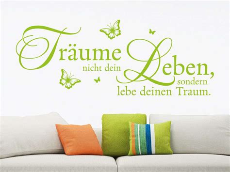 Wandtattoo Spruch Träume Leben von KLEBEHELD DE