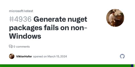 Generate Nuget Packages Fails On Non Windows Issue 4936 Microsoft